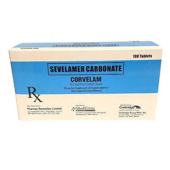 Sevelamer Corvelam 800mg box of 100s | Lazada PH