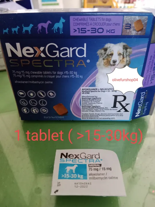 NextGard SPECTRA >15-30kg (1 tablet) | Lazada PH
