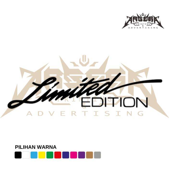 PROMO - Cutting Sticker Tulisan Limited edition 14cmx3,5cm Decals Vinyl ...