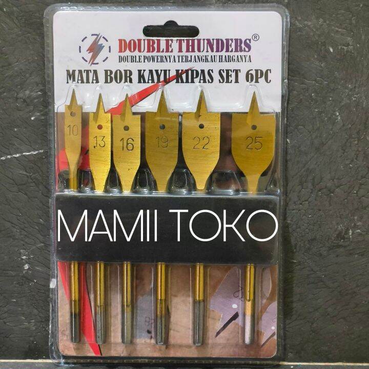 Mata bor kayu kipas set 6 pcs Pelubang kayu Wood Spade bit | Lazada ...