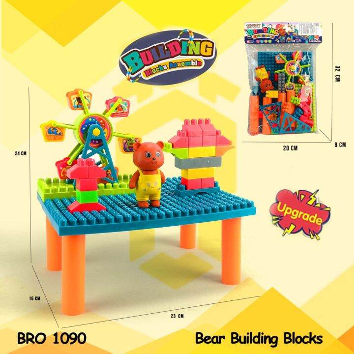 Meja Belajar Multifungsi Blok BLock Balok Bricks Tumpuk Besar Jumbo ...