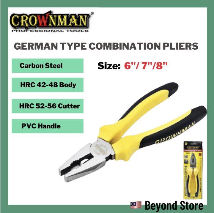 Crownman Combination Pliers 6 Inch / 7 Inch / 8 Inch Professional Grade ...