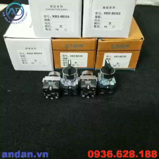 Công tắc xoay 3 vị trí XB2-BD33 (tự giữ) 2NO, XB2-BD35 (tự giữ) 1NO+1NC ...