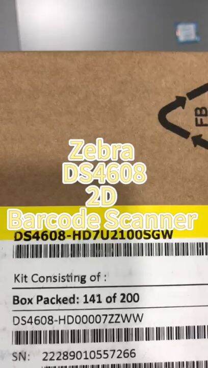 Zebra DS4608 Wired Barcode Scanner 2D Barcode Scanner QR CODE | Lazada