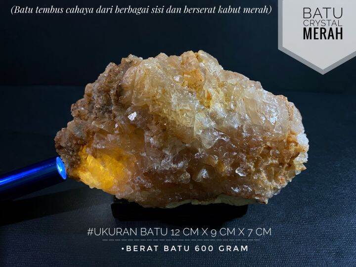 Batu Crystal Merah Natural L42 atau Batu Kristal Kalaedon atau ...