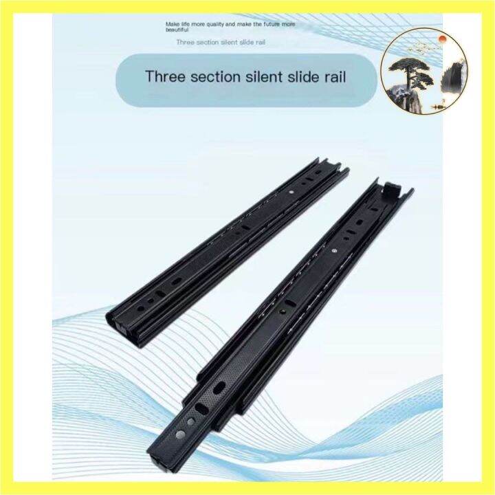 Three-Section Rail Drawer Guide Full Extension Ball Bearing Heavy Duty ...