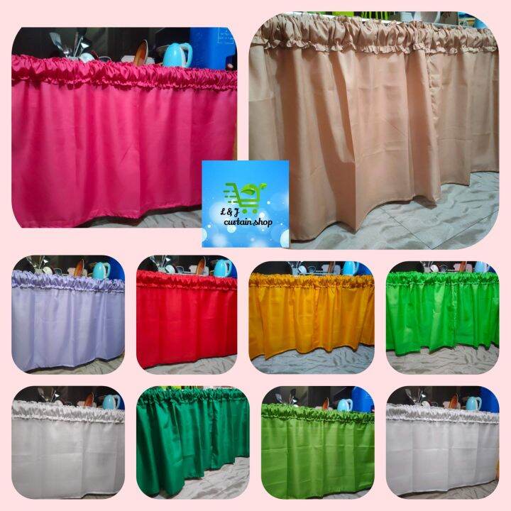 Plain half/lababo curtain with sheering 60x30 inches | Lazada PH
