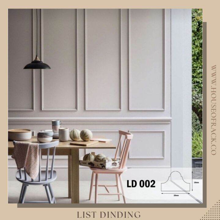 Lis Kayu Wall Moulding Molding Wainscoting Lis Dinding Profil Kayu Wall ...