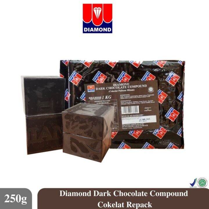 Coklat Batang Diamond Dark Chocolate Compound DCC (-+250gram) | Lazada ...
