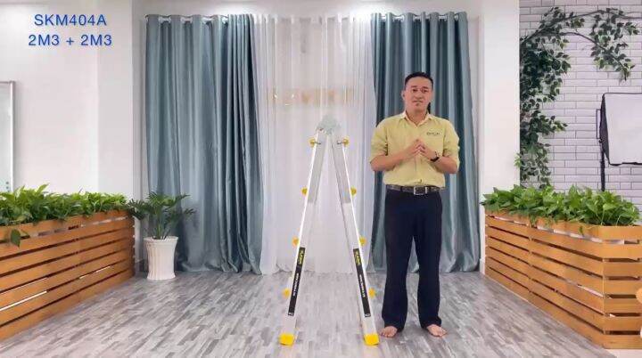 Thang nhôm gấp trượt chữ A mở rộng SUMIKA NEW 2023 SKM403A (chữ A: 1.6M - chữ I: 3.2M), SKM404A ...