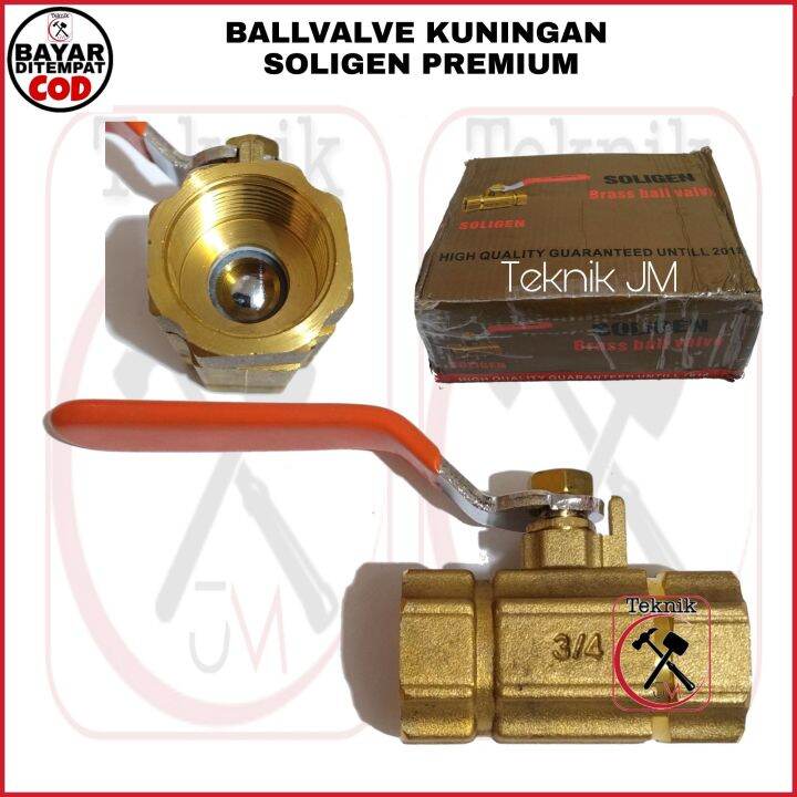 STOP KRAN KUNINGAN UKURAN [ 3/4 Inch ] SOLIGEN ORIGINAL - BALLVALVE ...