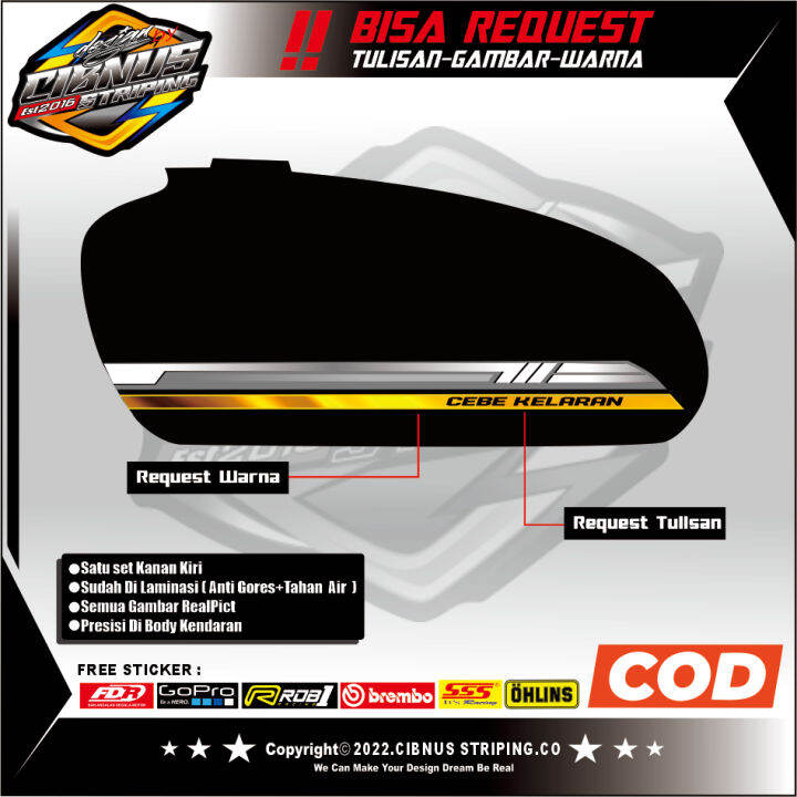 Striping Cb 100 Cb 125 Cb Glatik | Lazada Indonesia