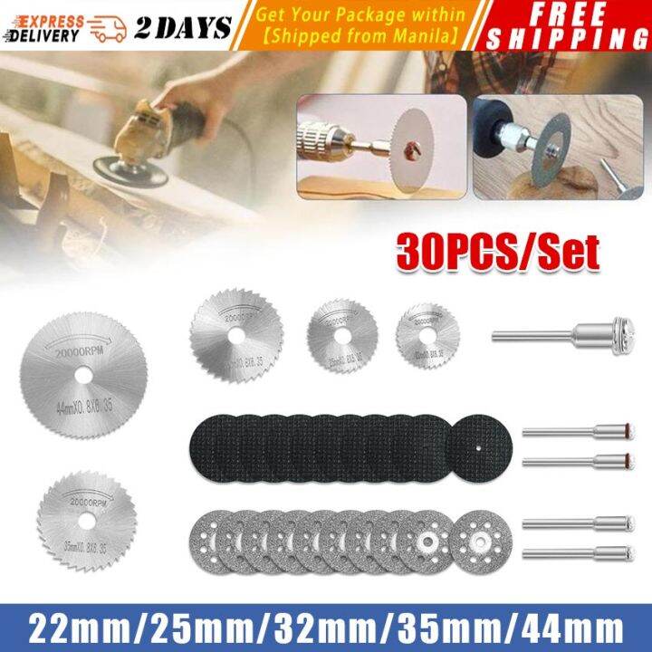 30Pcs HSS Mini Circular Saw Blade Set Resin Cut-Off Wheels Disc Diamond ...