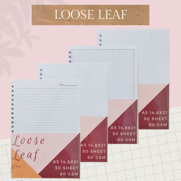 Isi Binder A5 Loose Leaf Dot, Line, Grid, Polos | Lazada Indonesia