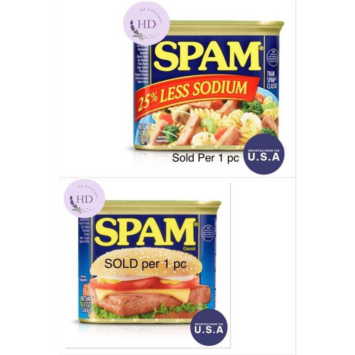 SPAM Classic / 25% Less Sodium 12oz SOLD PER PC (Imported from USA ...