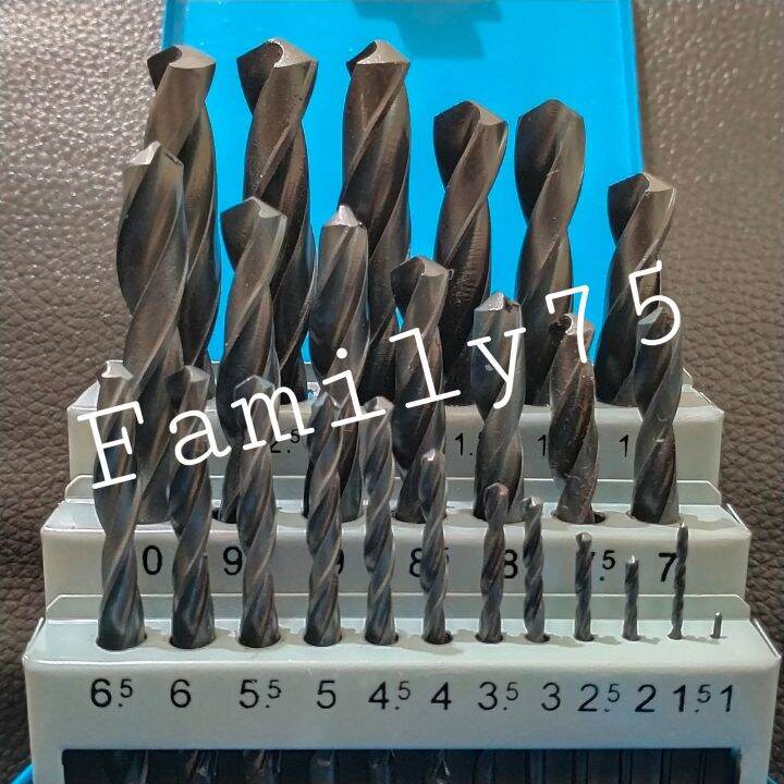 Mata Bor Besi Set 25pcs HSS 1mm - 13mm Mata bor besi bukan Nachi ...