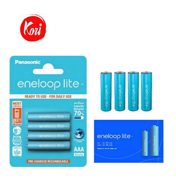 Panasonic Eneloop Lite Aaa X4 550mah Rechargeable Battery Bk 4lcce