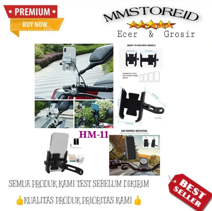 MM - Holder Spion motor HM 11 Phone Stand Handphone Senderan Dudukan Hp HM-11 Alat Penyangga Hp ...