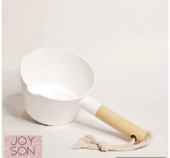 Nordic Muji-Inspired PP Plastic Dipper with Wooden Handle for Kitchen ...