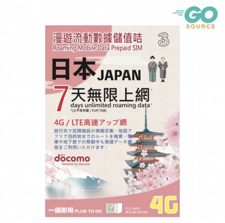 Japan Sim Docomo 7 Days UNLIMITED Data Travel Sim ] | Lazada PH