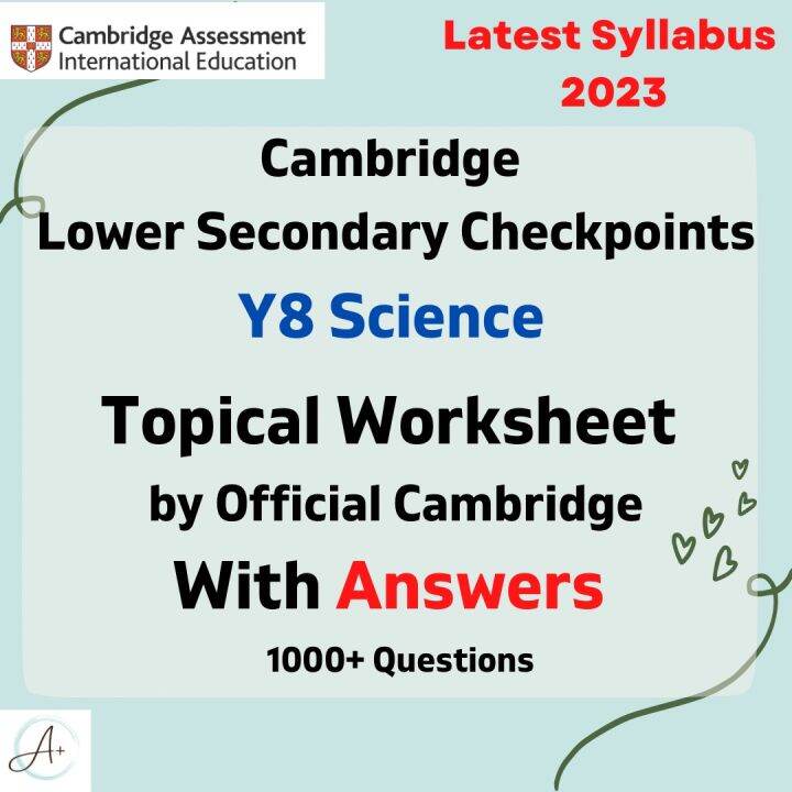 [Hardcopy]Cambridge Lower Secondary Checkpoint Y8 Science Topical ...