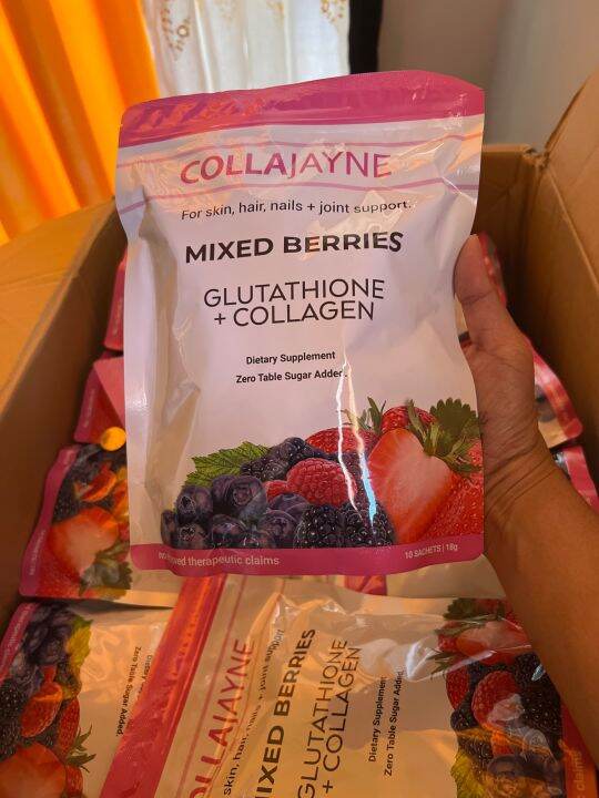 Collajayne 10sachet Mixed berries glutathione + collagen | Lazada PH