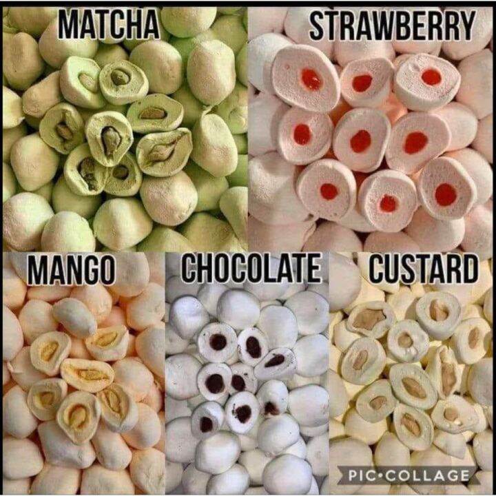 filled mallow/ mallow with filling 250grams, matcha, mago, strawbery ...