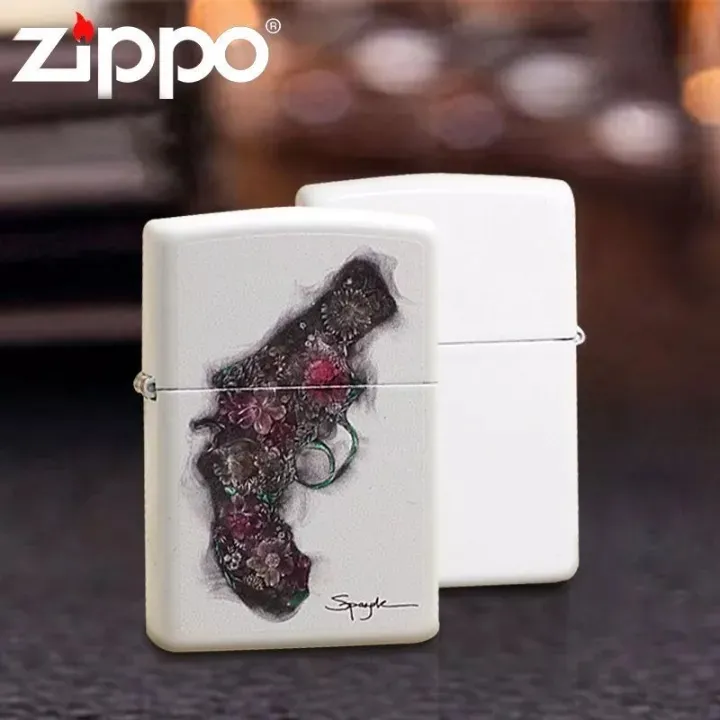 Zippo Steven Spazuk Flower Revolver Gun, 100% ZIPPO Original from USA ...