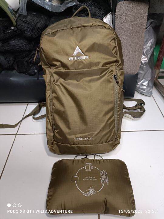 tas backpack EIGER TRIBUTE FOLDABLE PACK 15L ORlGINAL | Lazada Indonesia