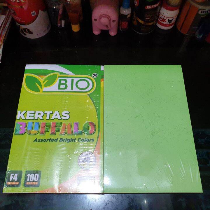 Kertas buffalo hijau muda 1pak isi 100lembar | Lazada Indonesia