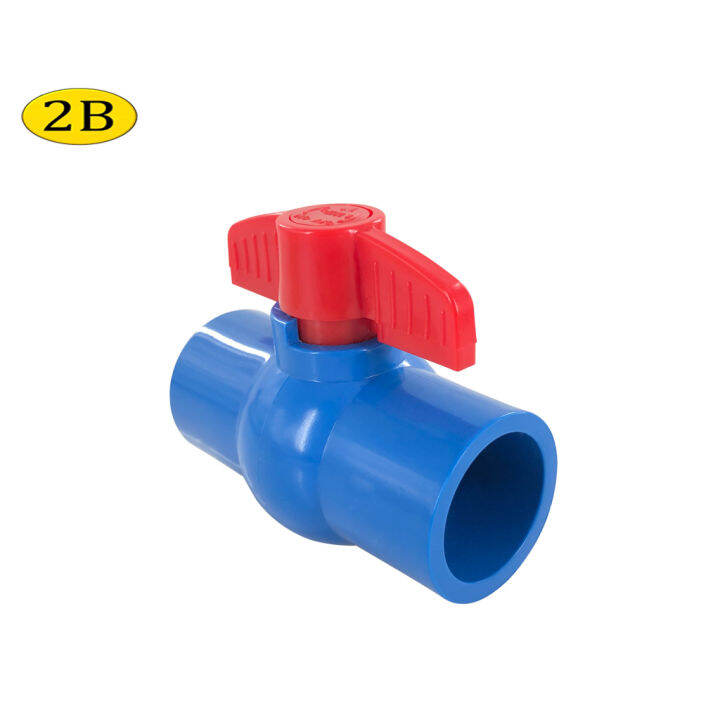 2B PVC Ball Valve Blue 1" Water Switch Section Gate ABS Plastic PBV-B1 ...
