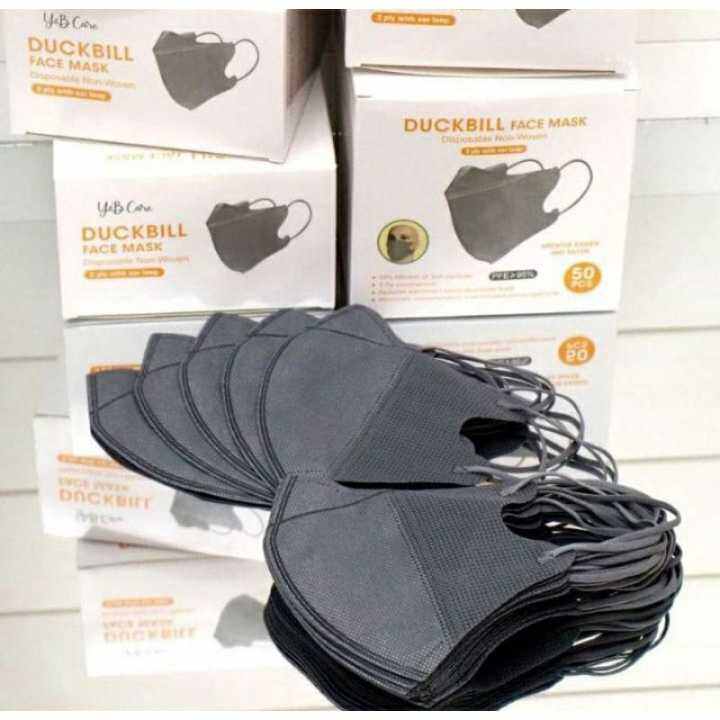 Duckbill FaceMask warna Abu-abu 1box 50pcs Masker general non Medis ...