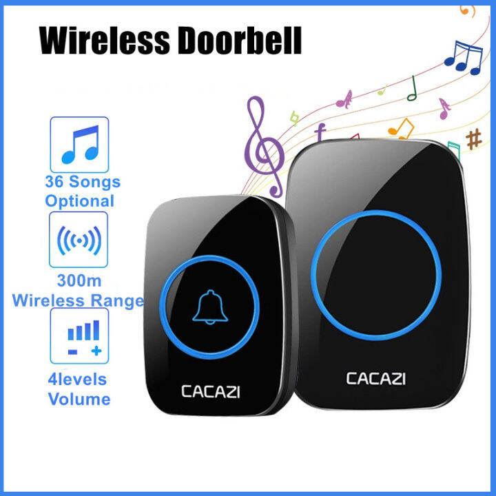 Wireless Door Bell Smart Home Waterproof Door Bell Buzzer 300m Ranges ...