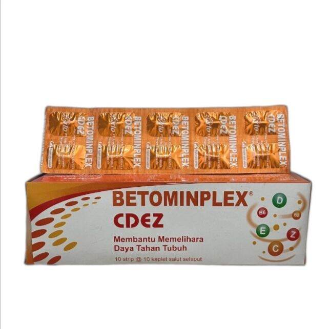 1 STRIP BETOMINPLEX CDEZ 10 KAPLET VITAMIN C D E B2 B12 ZINC ARTO ...