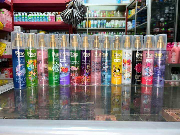 3 Botol Fresh & Natural Parfum Ukuran 100 ml Warna Pink Biru Hijau Ungu ...