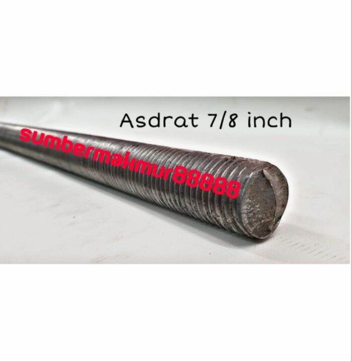 Asdrat Besi Mentah 7/8 inch Baut Stud Bolt Full As drat | Lazada Indonesia