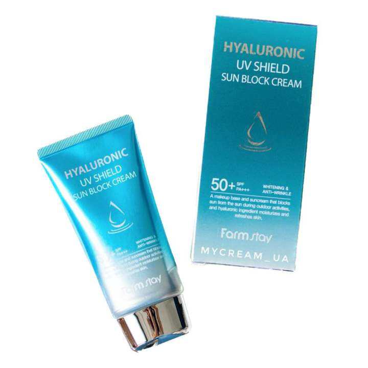 Farmstay Hyaluronic UV Shield Sun Block Cream - Facial sunscreen with ...