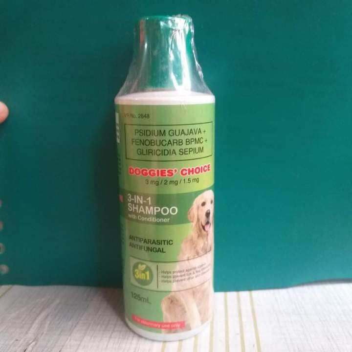DOGGIE'S CHOICE 3 in 1 Shampoo with conditioner 125ml Anti parasitic ...