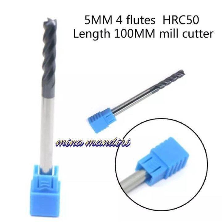 endmill long.mata milling.mata bor frais.endmil 5mm 4flute long 100mm ...