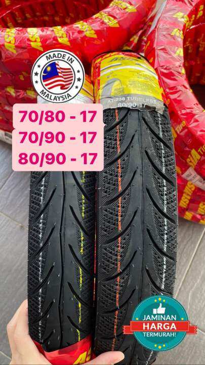ASIA TAYAR TUBELESS 70/90 80/90 70/80 BUNGA DIAMOND TYRE BUATAN ...