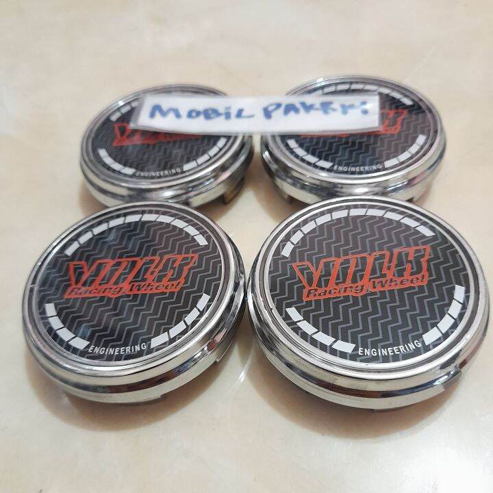 dop roda tutup velg roda VARIASI volk merah ukuran 6.5cm | Lazada Indonesia