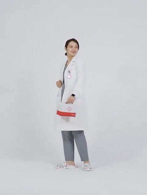 Slim Unisex Lab Gown For Laboratory Long Sleeve Doctors Coat Lab Gown ...