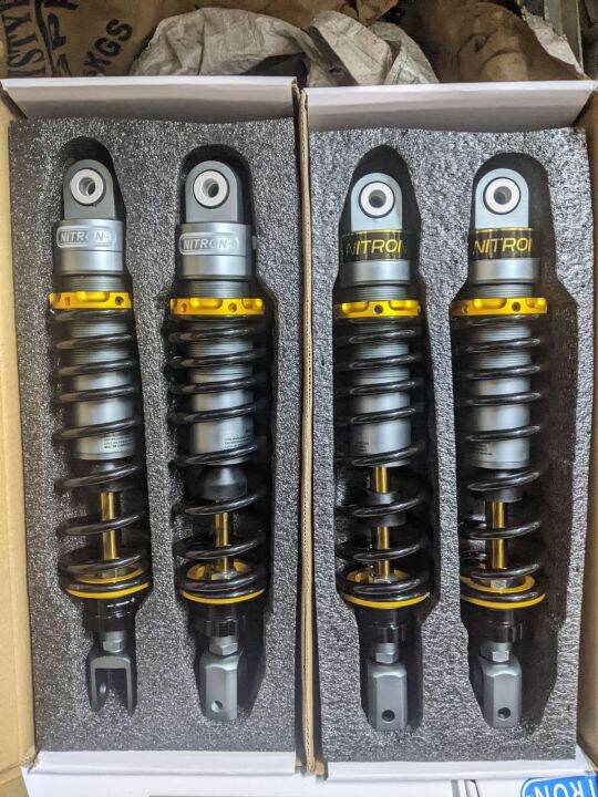 Phuộc Nitron không bình đen ty vàng gắn AirBlade (AB) 2004-2022 Nouvo 4 5 6 PCX NVX xe điện ...