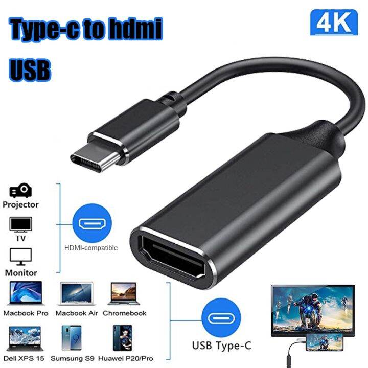 Type C to HDMI ตัวแปลง USB Type C to HDMI Adapter (4K) USB3.1 Type C to HDMI | Lazada.co.th