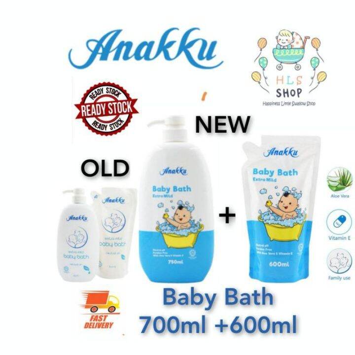 Anakku Baby Bath (750ml) + Refill pack (600ml) | Lazada