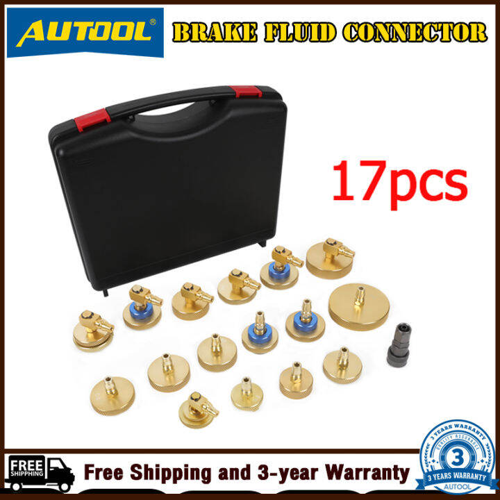 AUTOOL 17pcs Pulsating Brake Oil Exchanger Connector Car Brake ...