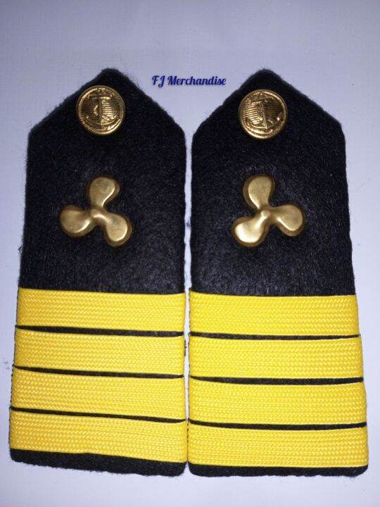 Marine/Shoulder Board Black Pair with Plain Propeller Pin | Lazada PH