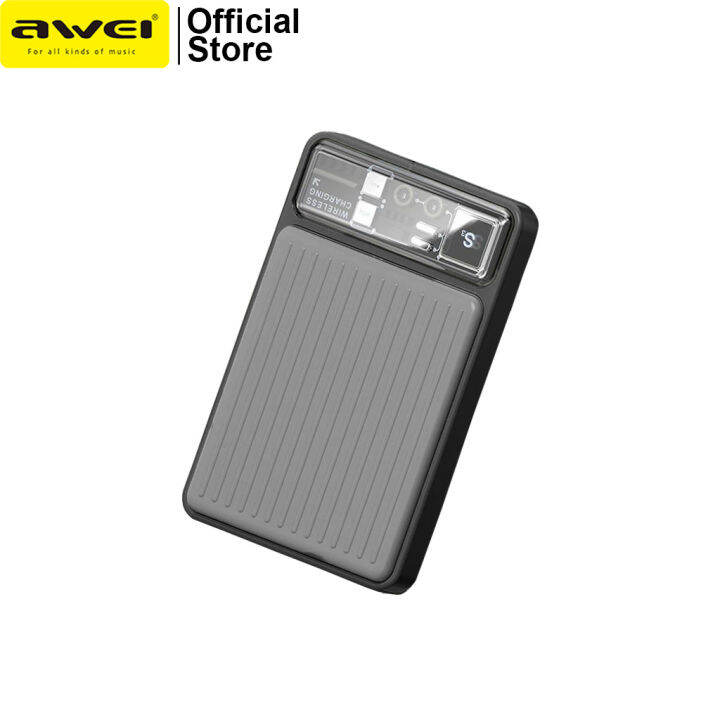 Awei P186K 10000mAh Power Bank Mini Portable Magnetic Wireless ...