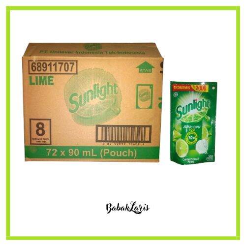 Sunlight Jeruk Nipis 90 ml 1 Dus (isi 72 Pcs) Sabun Pencuci Piring | Lazada Indonesia