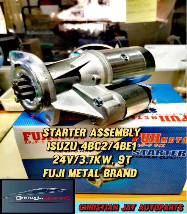 FUJI METAL Starter Assembly for Isuzu 4BC2/4BE1. 24V/3.7KW (9T) | Lazada PH